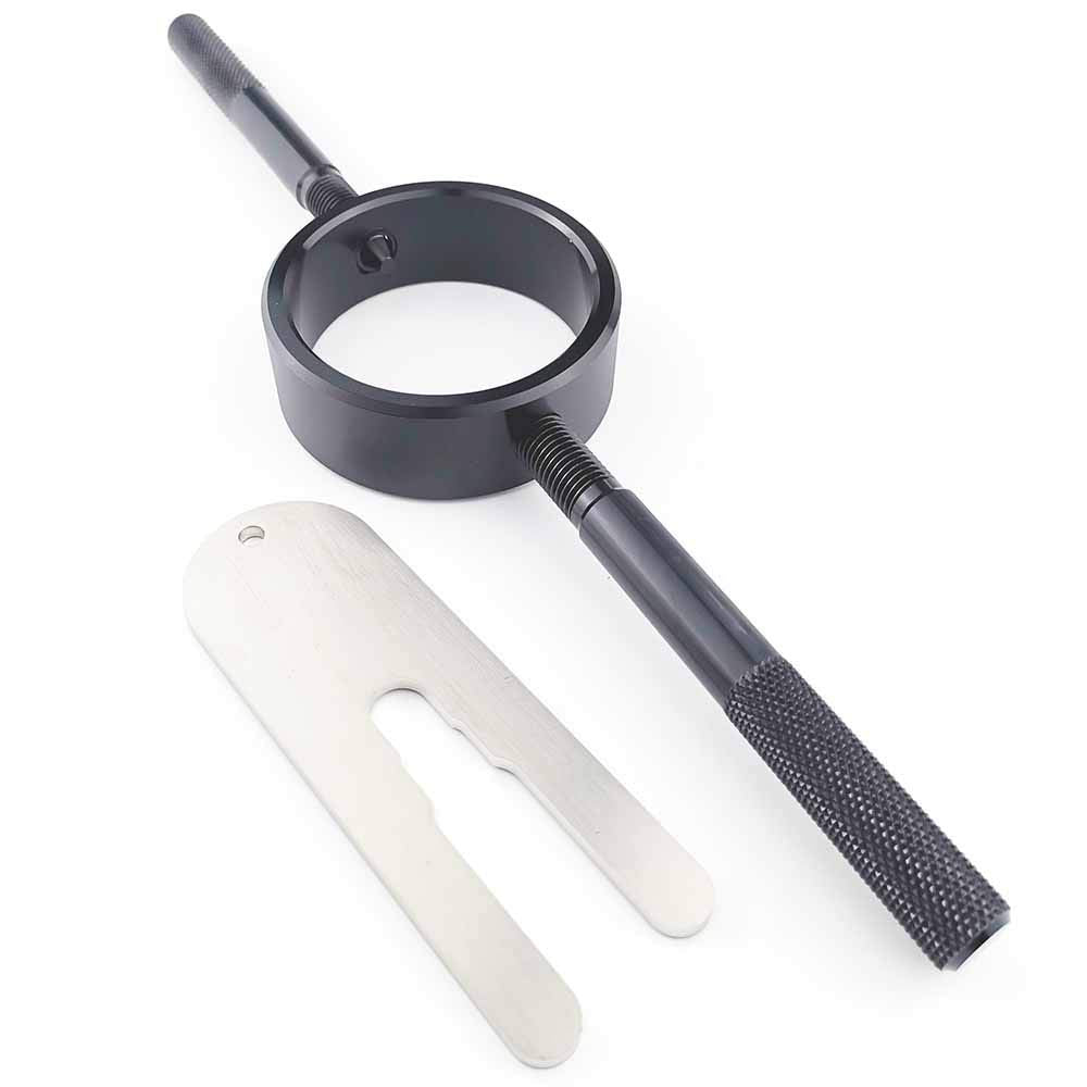 UNIVERSAL MOTORCYCLE FORK SPRING COMPRESSOR TOOL KIT WORKS WITH MOST U ...