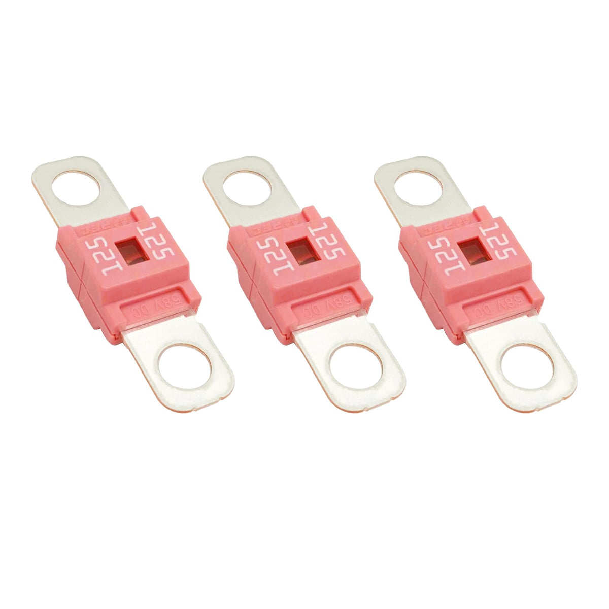 Pack of 3 AMI/Midi Fuse 125 Amp High Current Fuse Bolt-on Fuse, common ...