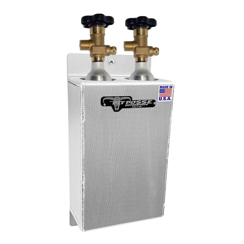 Pit Posse 468 Co2 Carbon Dioxide Bottle Rack Aluminum Trailer Wall Mou ...