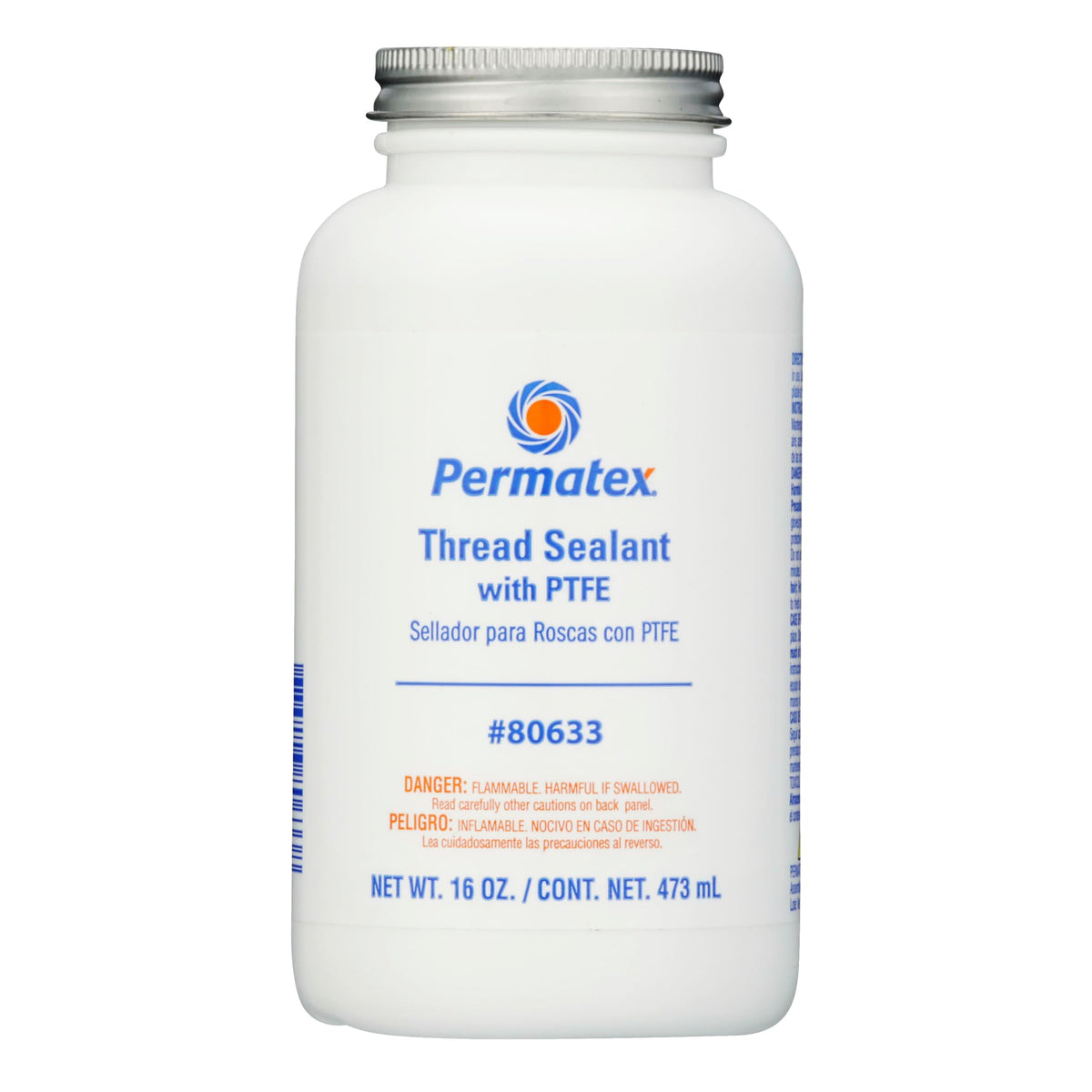 Permatex 80633 Thread Sealant With Ptfe, 16 Oz. , White – Carkart