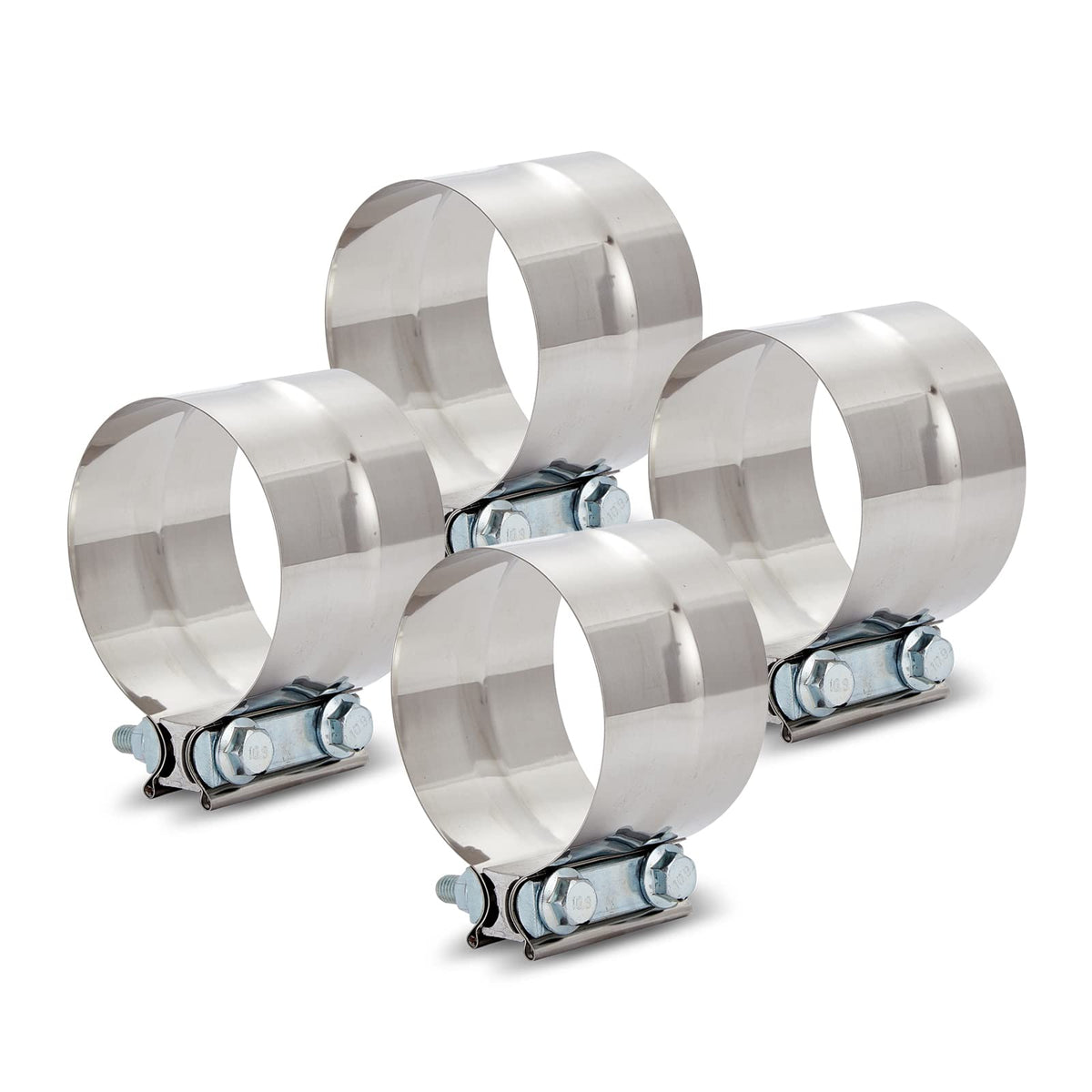 Floshine 3 In Lap Joint Band Clamps,Exhaust Muffler Clamp 4 Pcs,Exhaus ...
