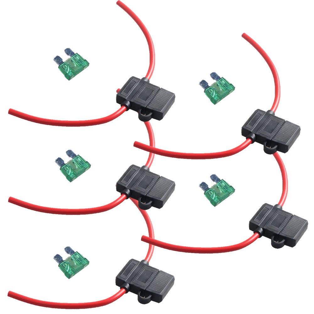 Esupport 12 Gauge Atc Fuse Holder Box In-Line Awg Wire Copper 12V 30A ...