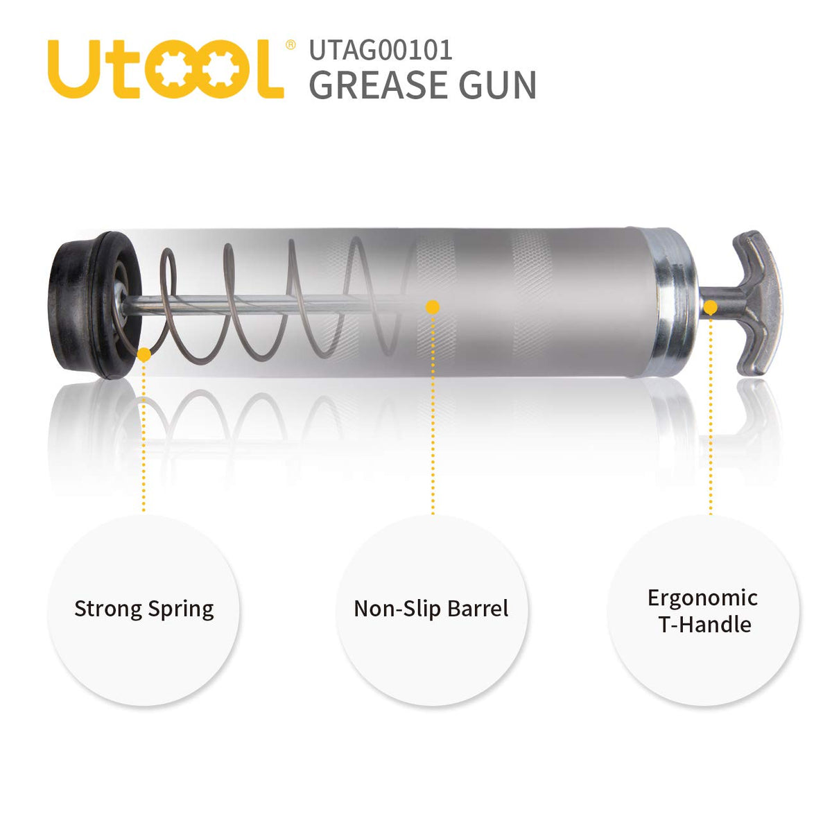 Utool Grease Gun, 8000 Psi Heavy Duty Pistol Grip Grease Gun Kit With ...