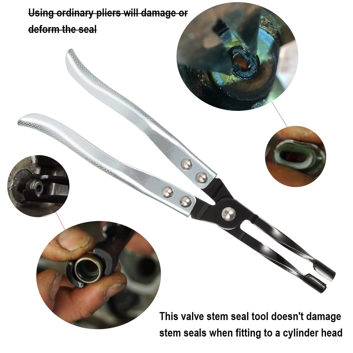 Hw0107 Valve Seal Pliers Valve Stem Seal Removal Remover Tool 27Cm Len ...