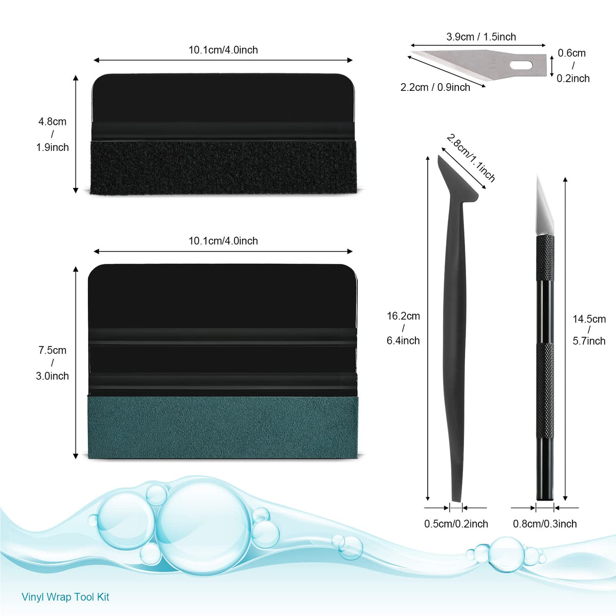 Newishtool Car Window Tint Installation Kit - Vinyl Wrap Tools With Fe ...