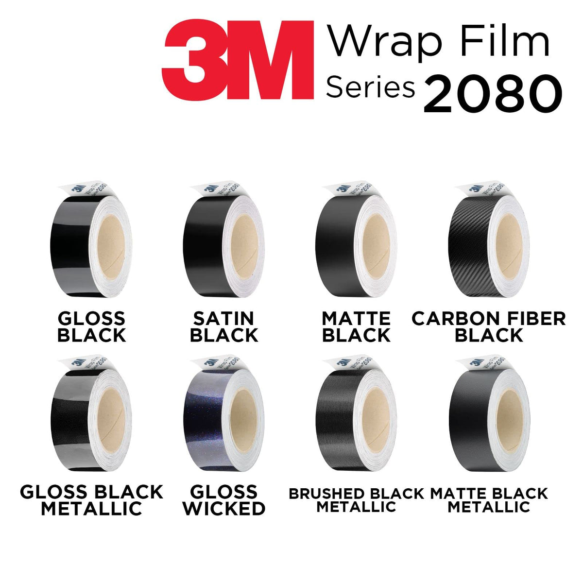 4 Inches X 50 Feet 3M 1080 2080 Gloss Black Vinyl Wrap Kit For Black O ...
