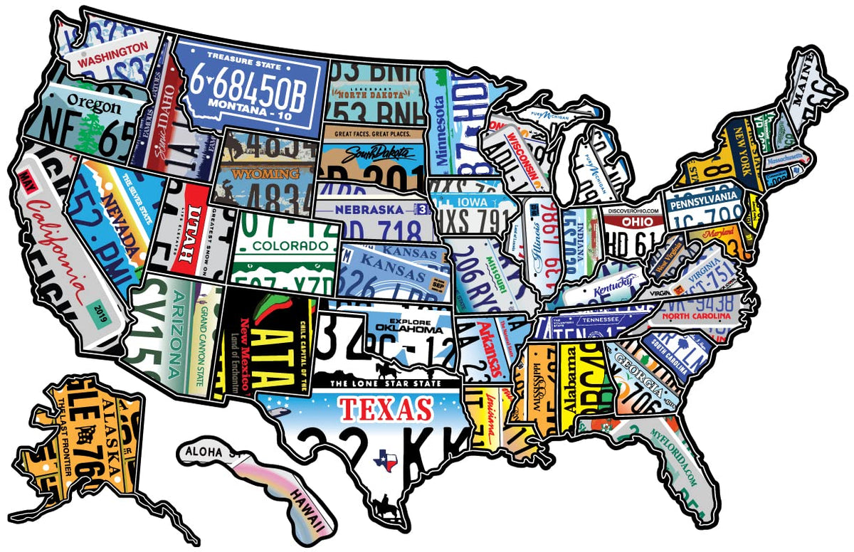 Rv State Travel Usa Map Vinyl Sticker - Camper Trailer Decals For Wind ...