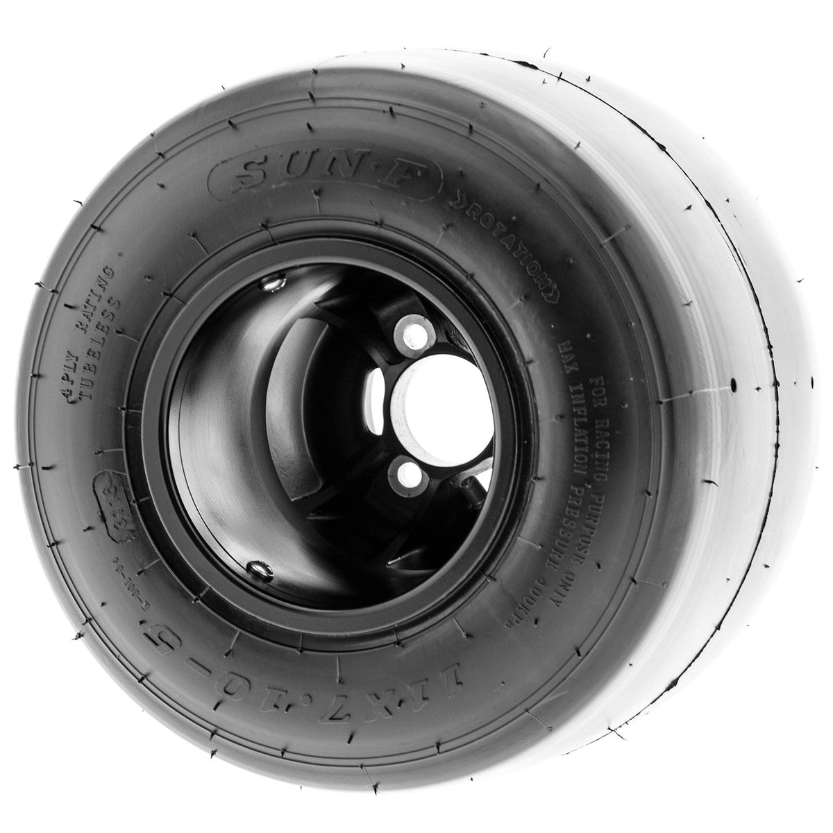 SunF Go-Kart & Kart-Racer Slick Tire 11x7.10-5, 4-Ply, Smooth Tread, T ...