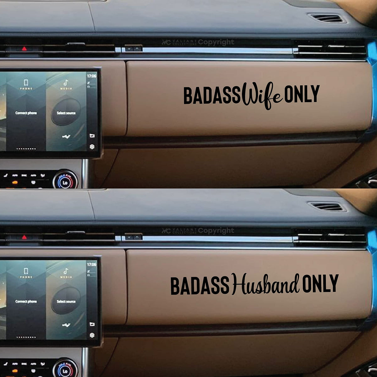 VALIANT COLLECTIONS - Badass Wife Only and Badass Husband Only Sticker ...